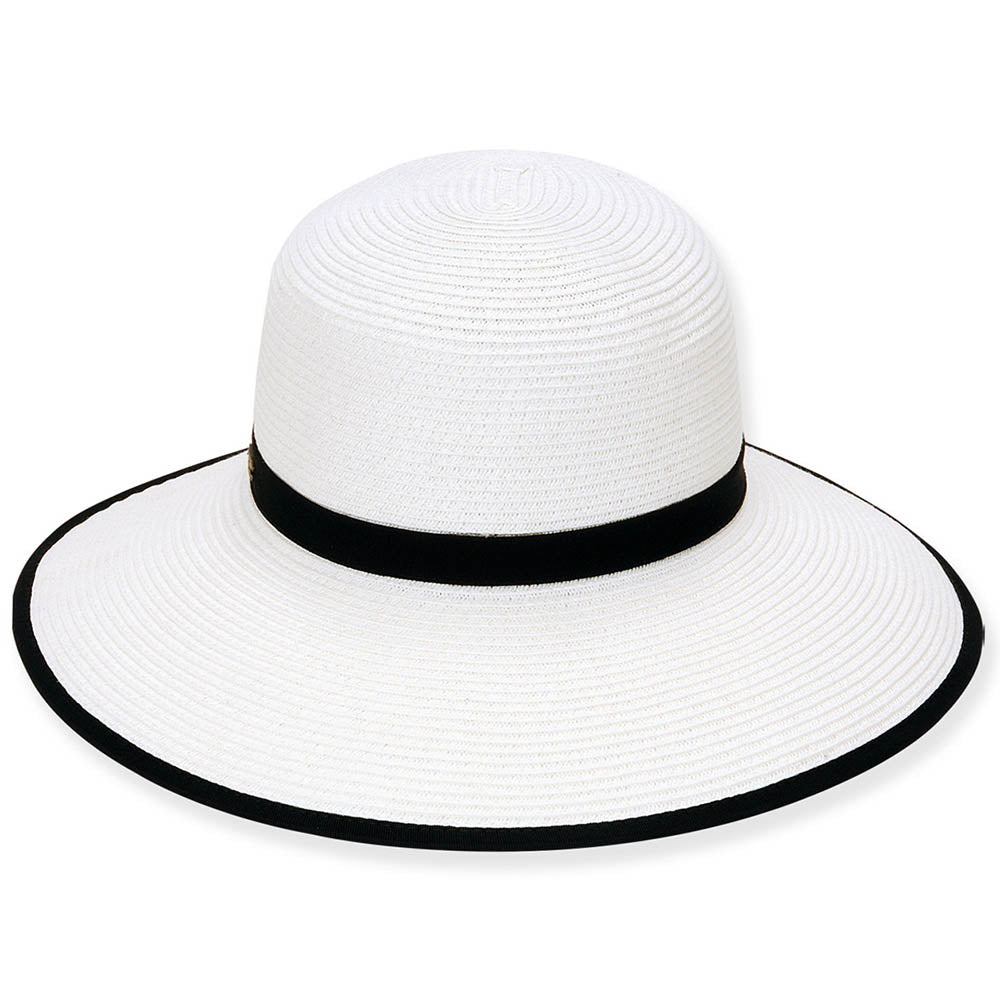 Black and White Backless Facesaver Hat - Sun 'N' Sand Hat ...