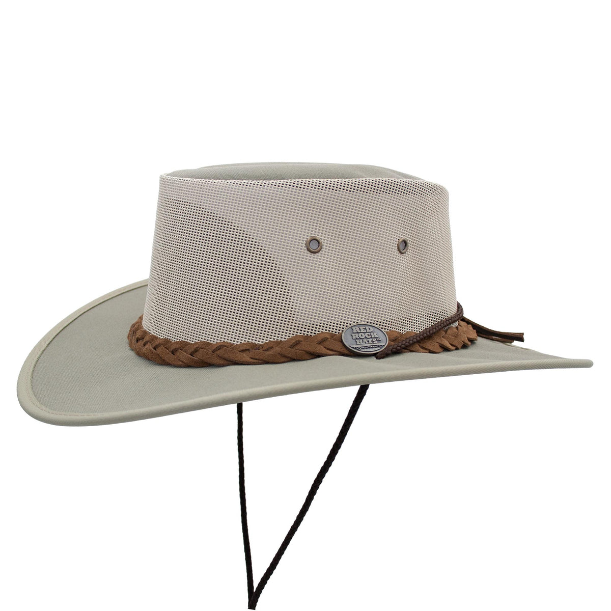Classic Australian Canvas Cooler Hat with Chin Cord - Red Rock Hats ...