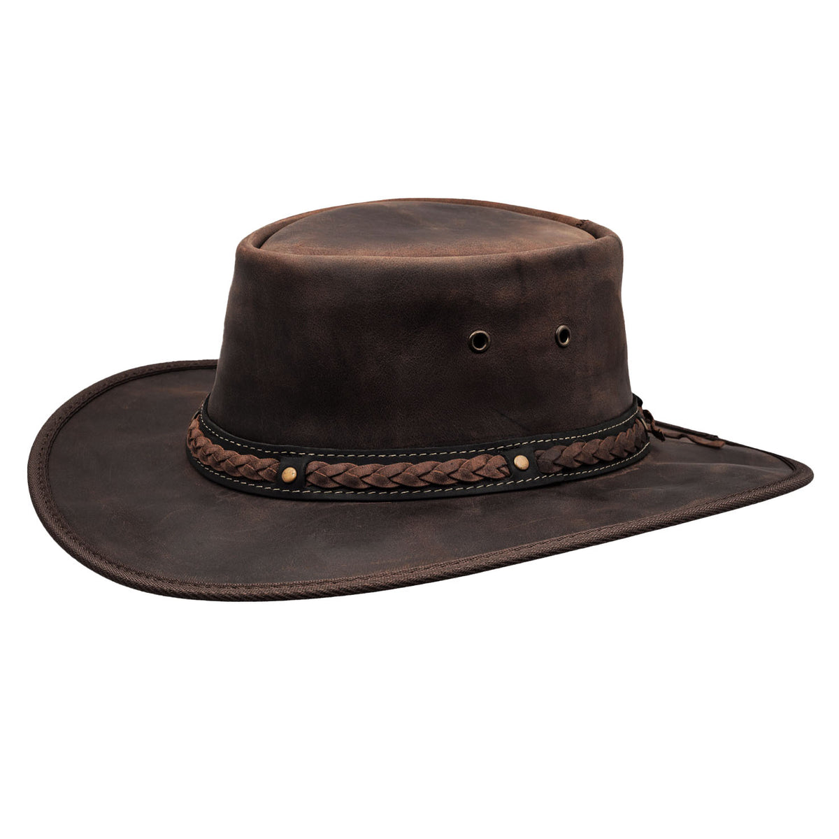 Classic Traveler Bronco Full-Grain Australian Cattle Leather Hat - Red ...