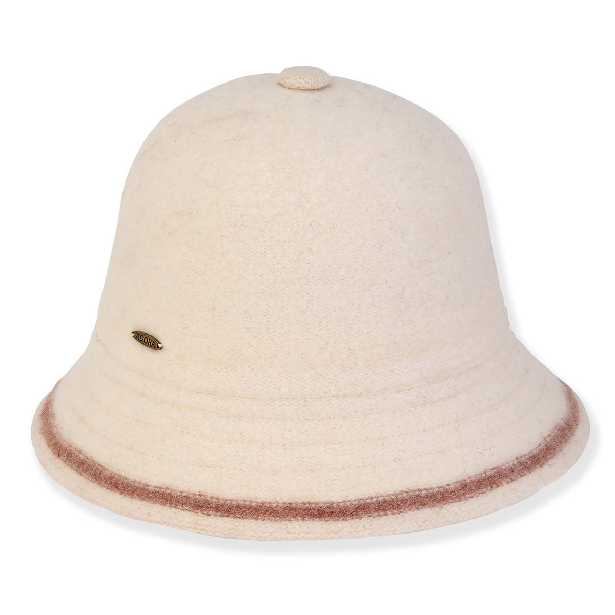 Fern Boiled Wool Pith Helmet with Button Top - Adora® Wool Hats ...