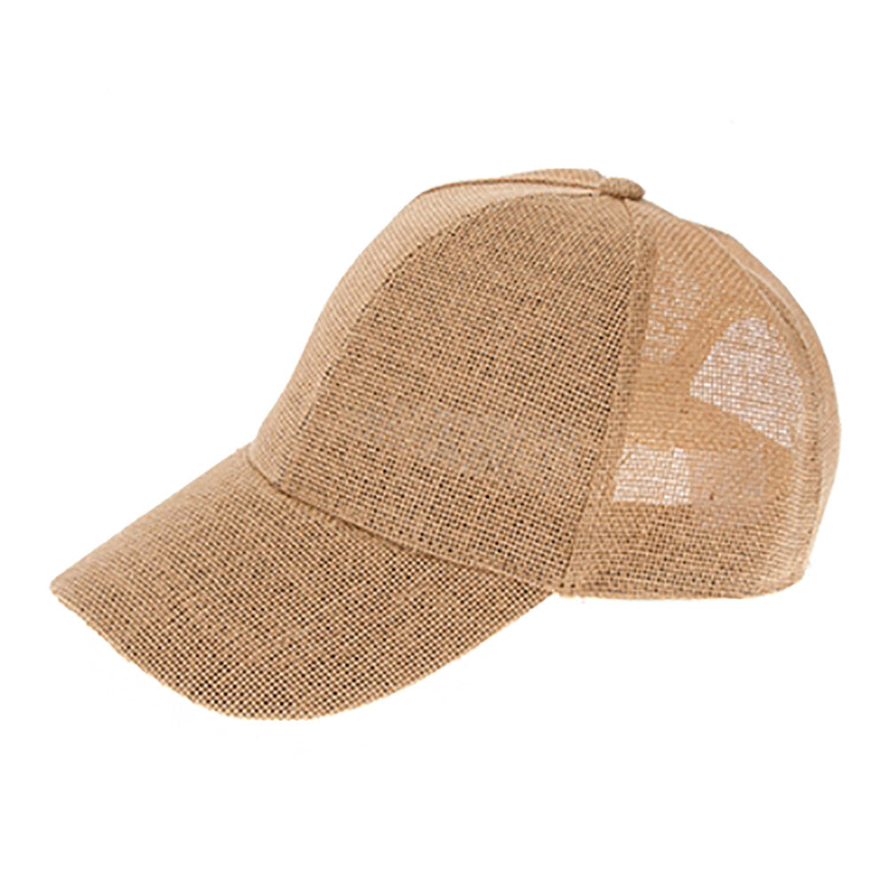 Straw Mesh Baseball Cap for Small Heads - Boardwalk Style ...