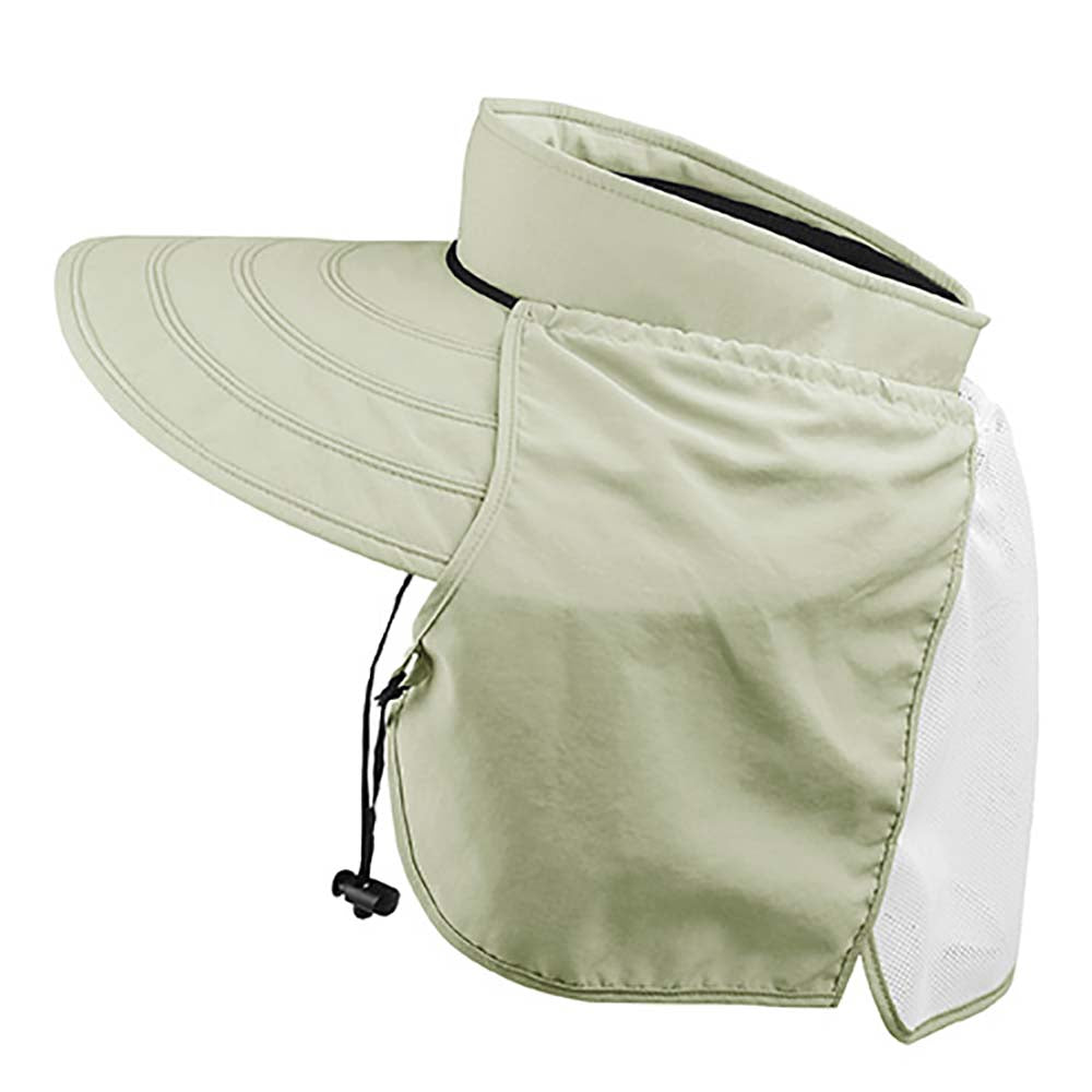 Taslon Large Bill Visor Hat with Detachable Neck Cape- Juniper UV Wear ...