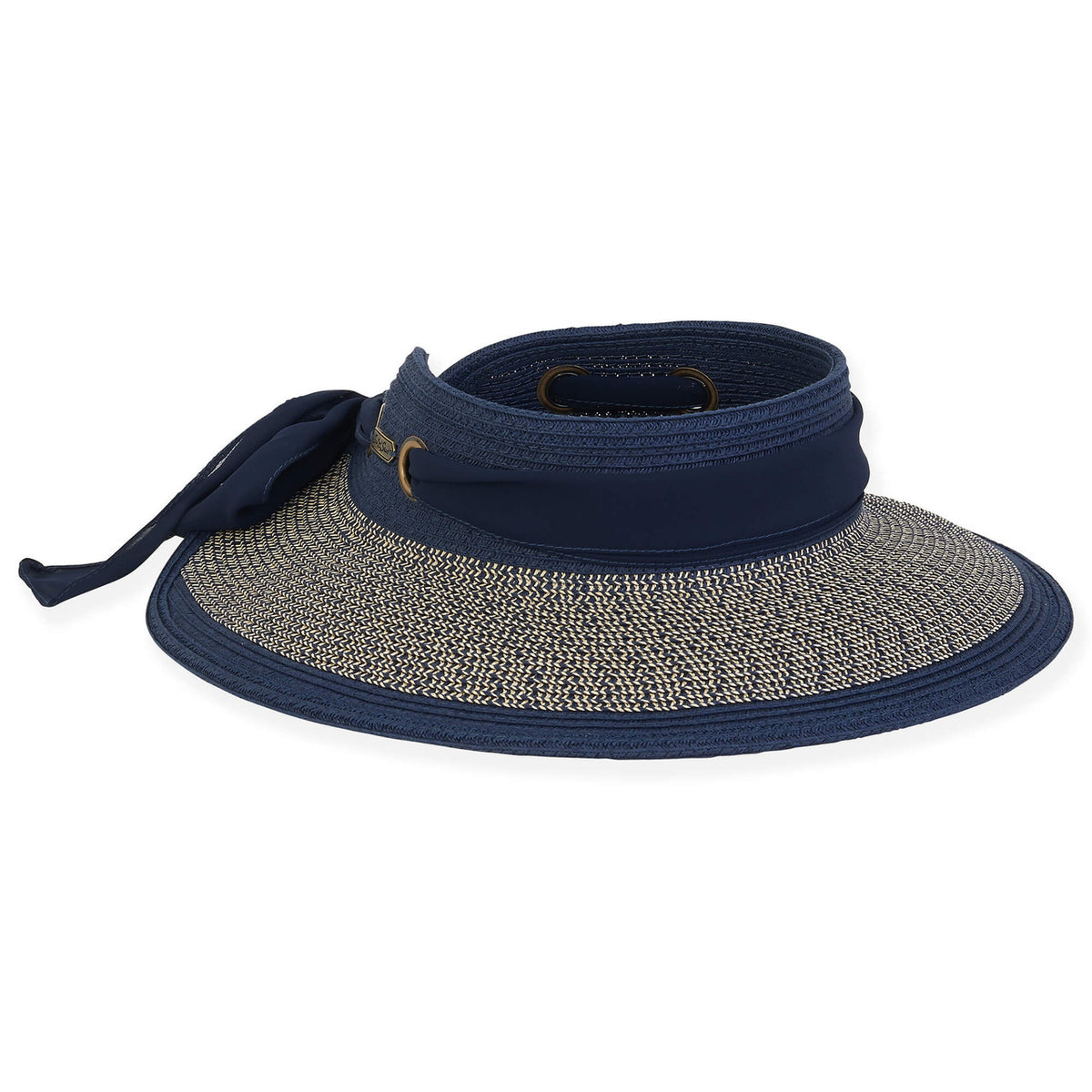 Wrap Around Visor Hat with Chiffon Scarf - Sun 'N' Sand Hats ...