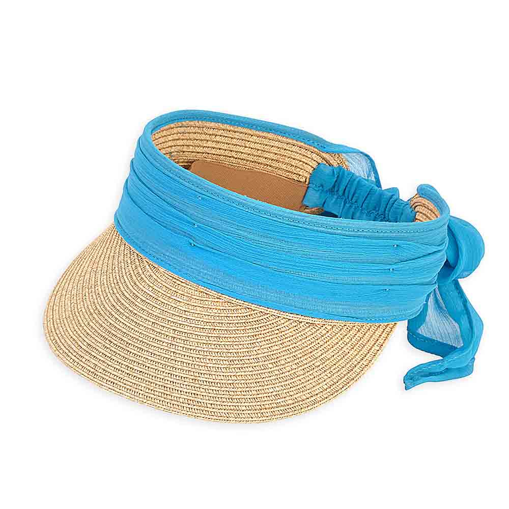 Chiffon Sash Sun Visor for Small Heads - Sunny Dayz™ — SetarTrading Hats