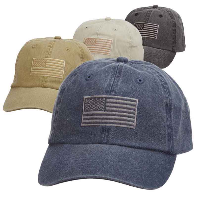 DPC Unstructured Cotton Cap with Faded USA Flag — SetarTrading Hats