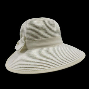 Split-Back Sun Hat with Bow Accent for Women - UV Protective Headwear ...