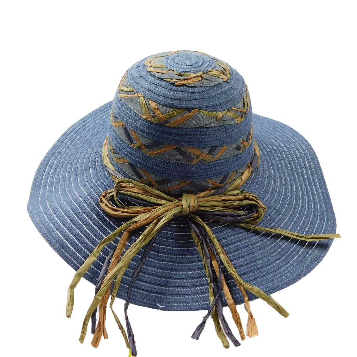 Metallic Blue Floppy Hat — SetarTrading Hats