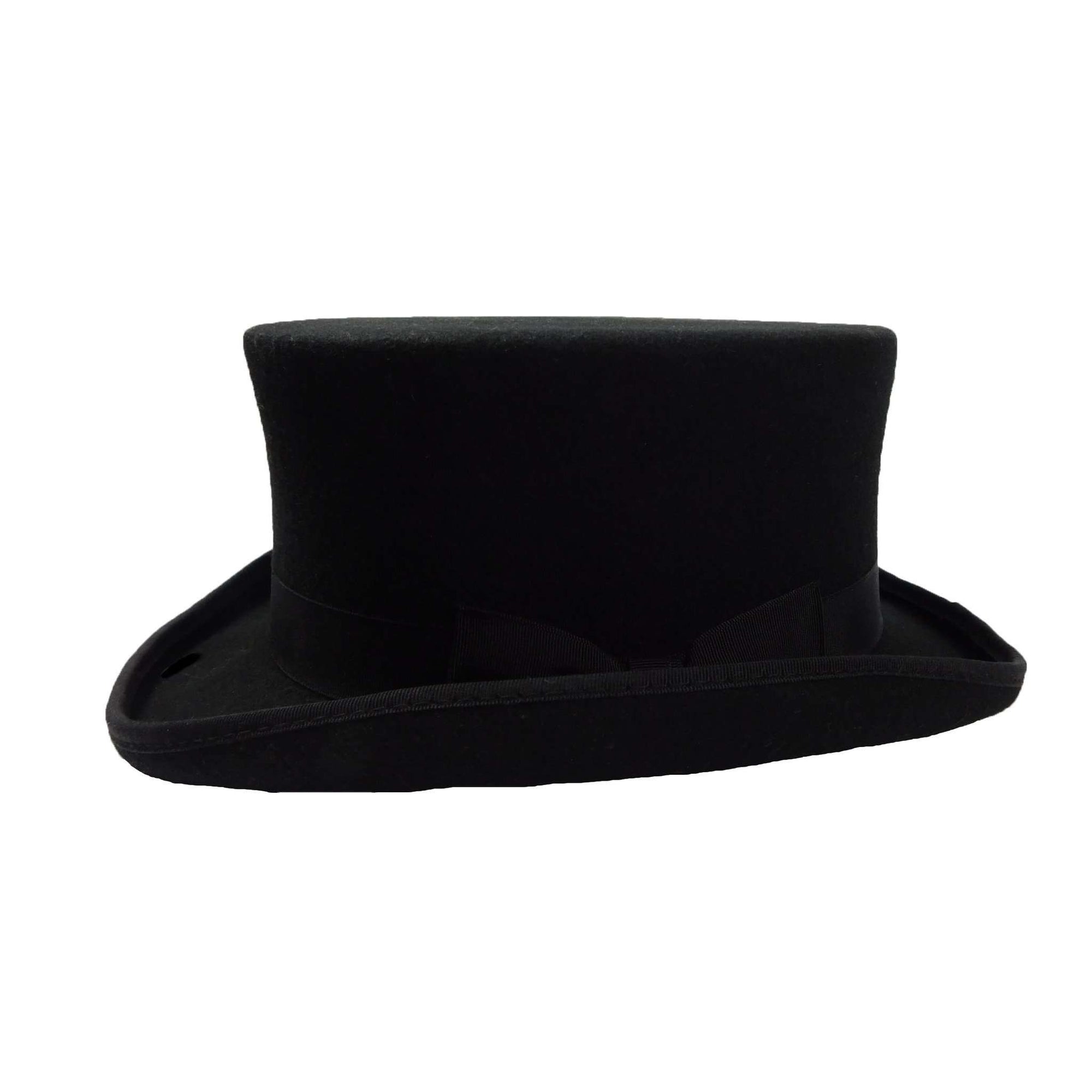 Classic Short Black Wool Felt Top Hat by JSA for Men — SetarTrading Hats