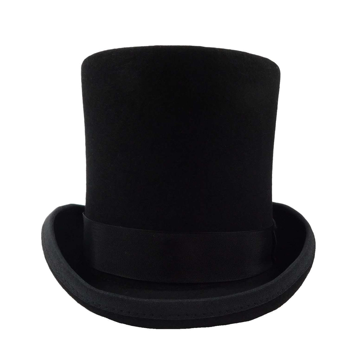 Tall Wool Felt Top Hat with Satin Lining — SetarTrading Hats