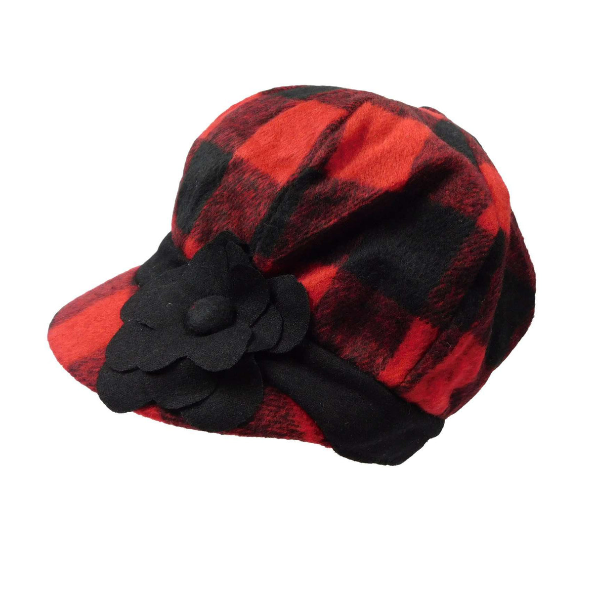 Plaid Wool Fleece Newsboy Cap for Women — SetarTrading Hats