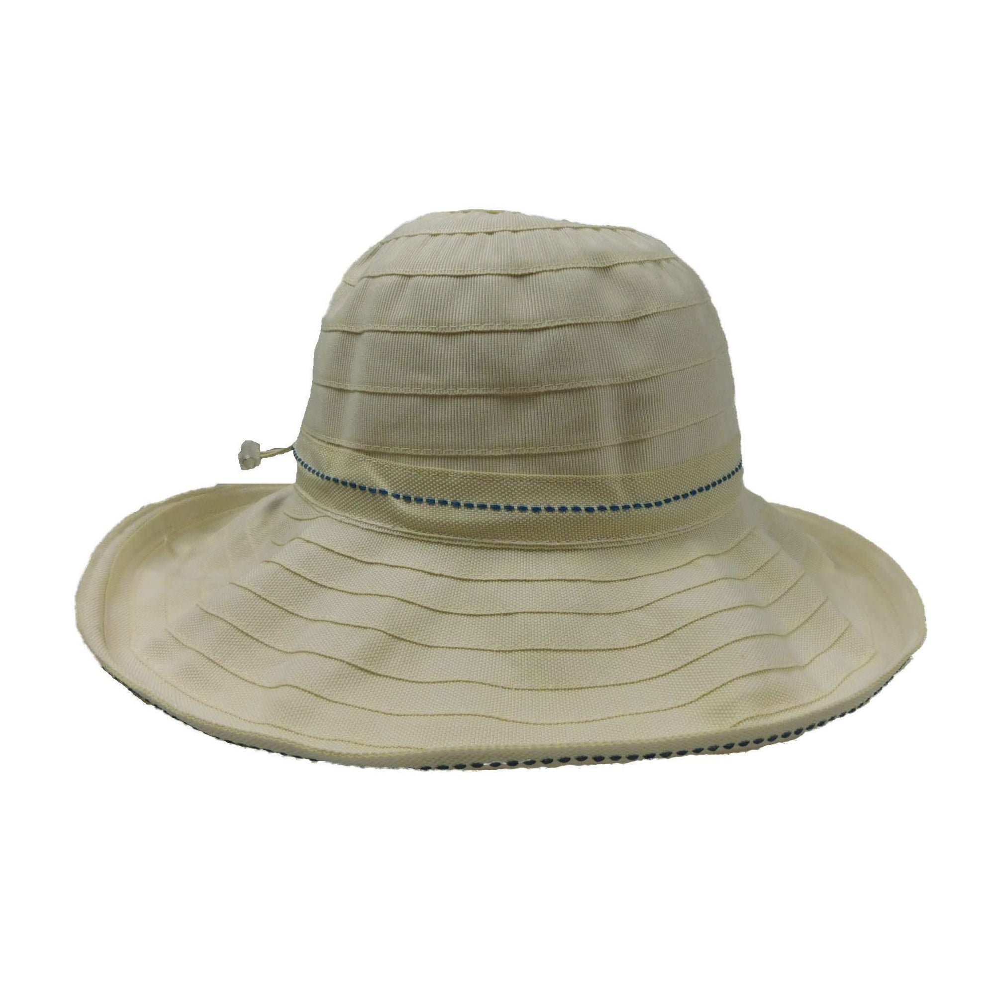 Lightweight Kettle Brim Sewn Ribbon Hat with Toggle - Scala Hats ...