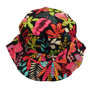 Leaf Print Cotton Bucket Hat — SetarTrading Hats