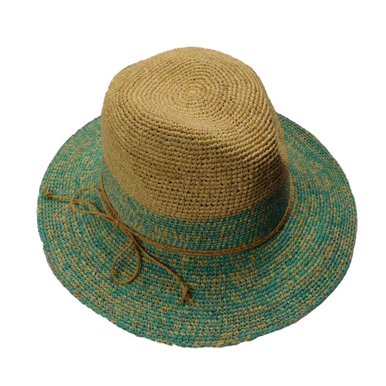 Two Tone Raffia Floppy Safari Hat — SetarTrading Hats