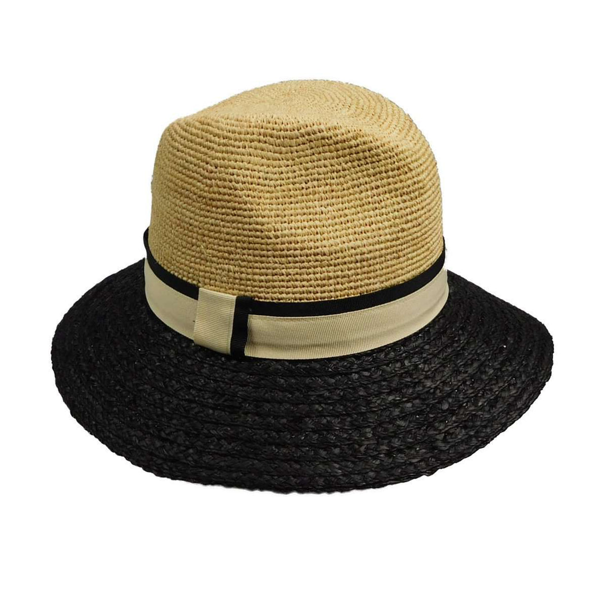Two Tone Raffia Safari Hat — SetarTrading Hats