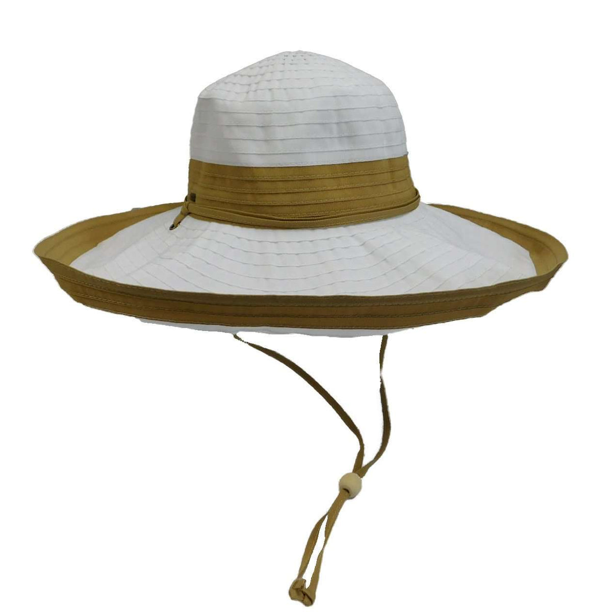 Big Brim Two Tone Ribbon Sun Hat - Scala Collection Hats — SetarTrading ...