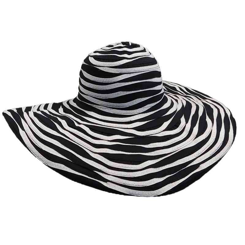 Ribbon and Straw Two Tone Sun Hat - Milani Hats — SetarTrading Hats