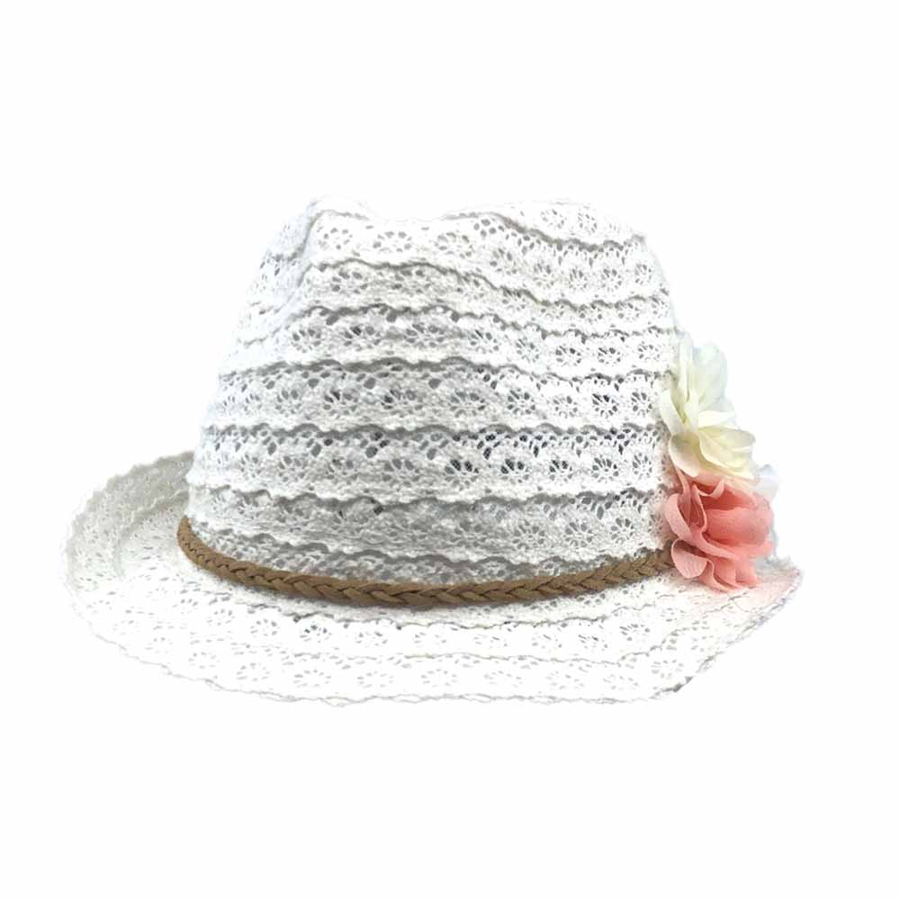 Extra-Small Heads Lace Fedora Hat - Milani Hats — SetarTrading Hats