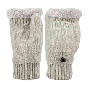 Junior Fingerless Mittens with Cover and Sherpa Lining — SetarTrading Hats