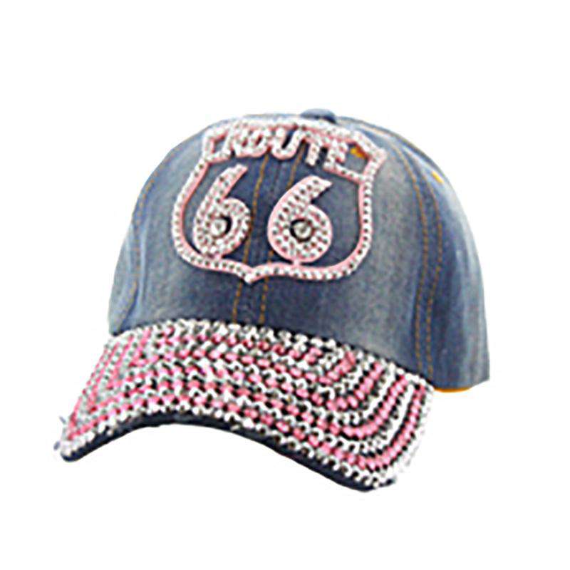 Denim Route 66 Baseball Cap — SetarTrading Hats