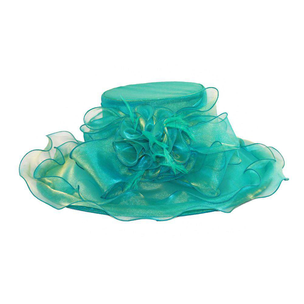 Sheer Satin Organza Hat with Ruffled Edge — SetarTrading Hats