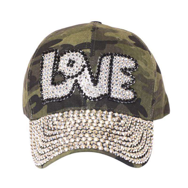 LOVE Bedazzled Studded Baseball Cap — SetarTrading Hats
