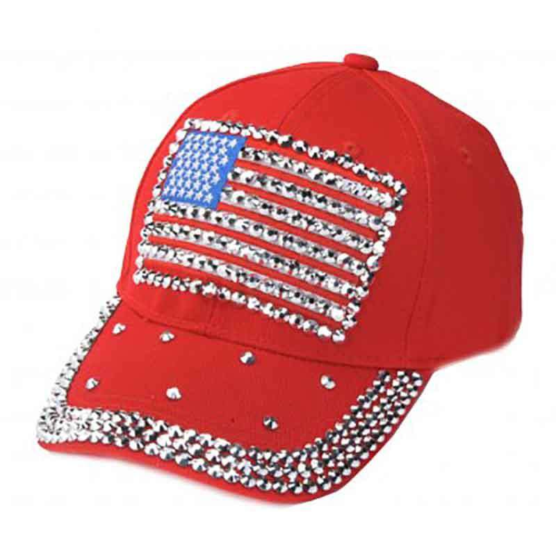 Studded Bill USA Baseball Cap - Red, White and Blue Collection ...