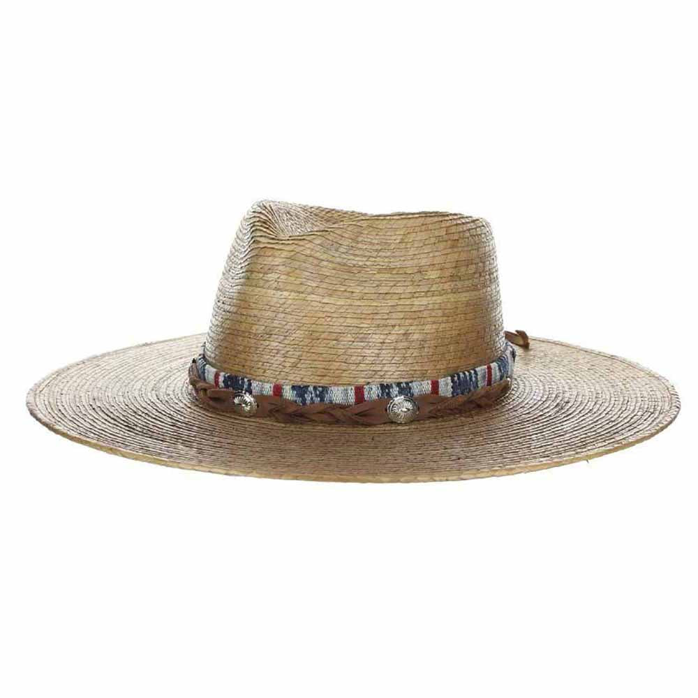 Laeila Natural Palm Safari Hat with Aztec Band - Scala Hats ...