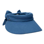 Large Round Linen Sun Visor with Bow - Scala Hats — SetarTrading Hats