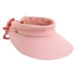 Large Round Linen Sun Visor with Bow - Scala Hats — SetarTrading Hats