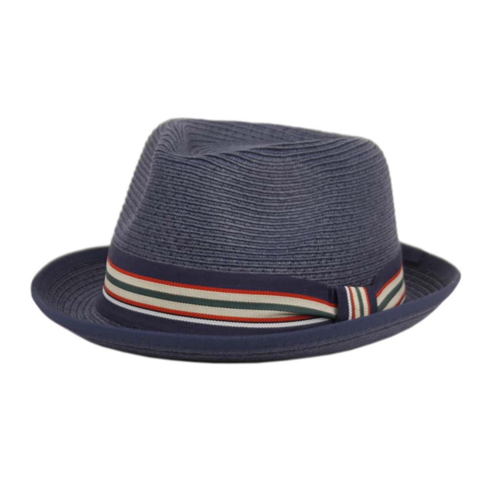 Navy Straw Fedora for Small Heads - Angela & Williams Hats ...
