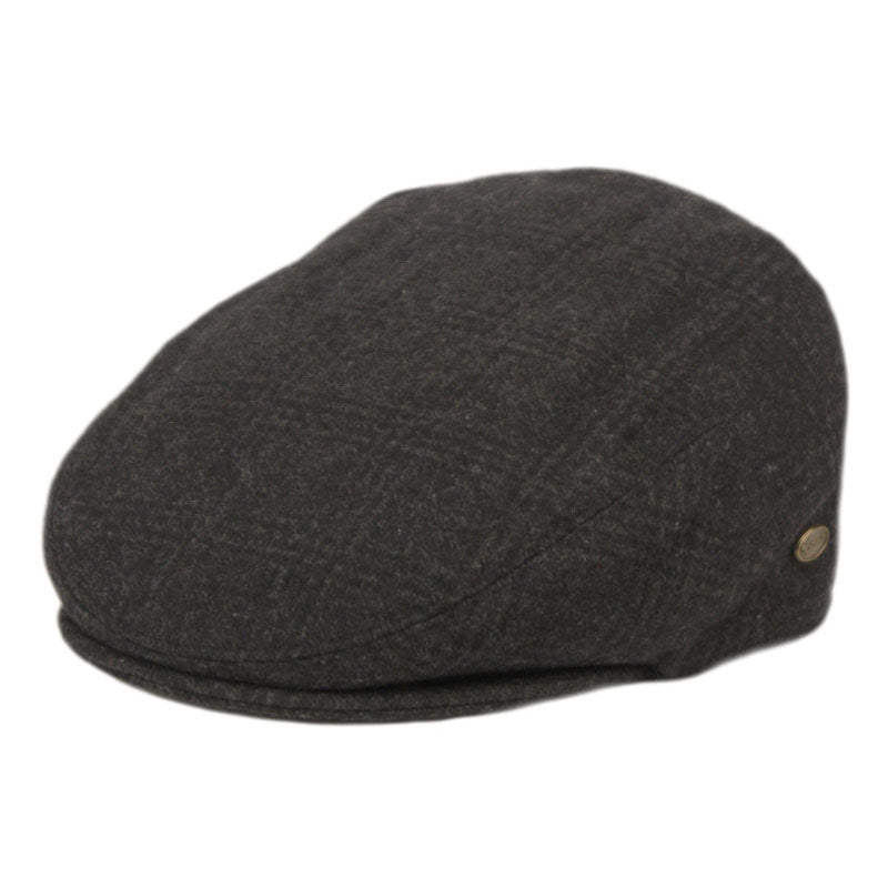 Plaid Wool Flat Ivy Cap with Quilted Lining - Epoch Hats and Flat Caps ...