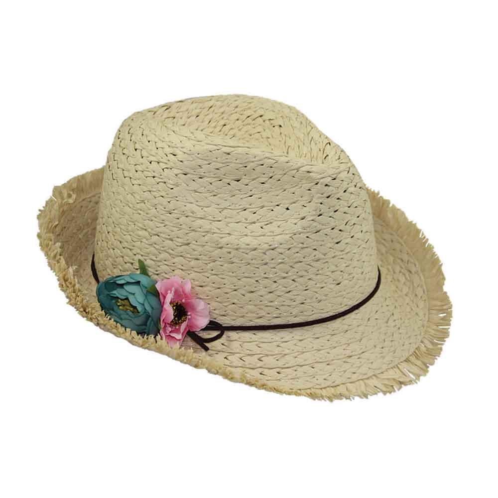 Small Heads Fringe Edge Fedora Hat - JSA Petite Hats — SetarTrading Hats