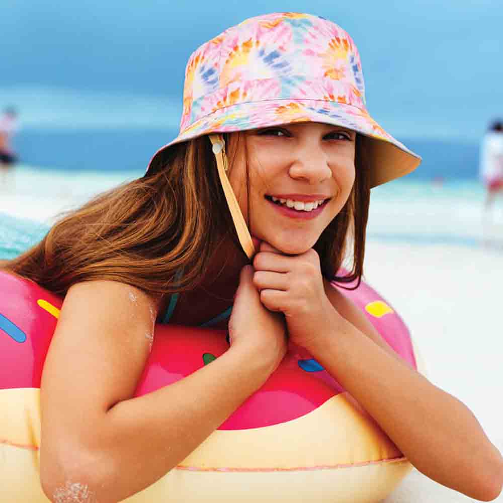 Small Heads Tie Dye Reversible Cotton Bucket Hat - Sunny Dayz ...