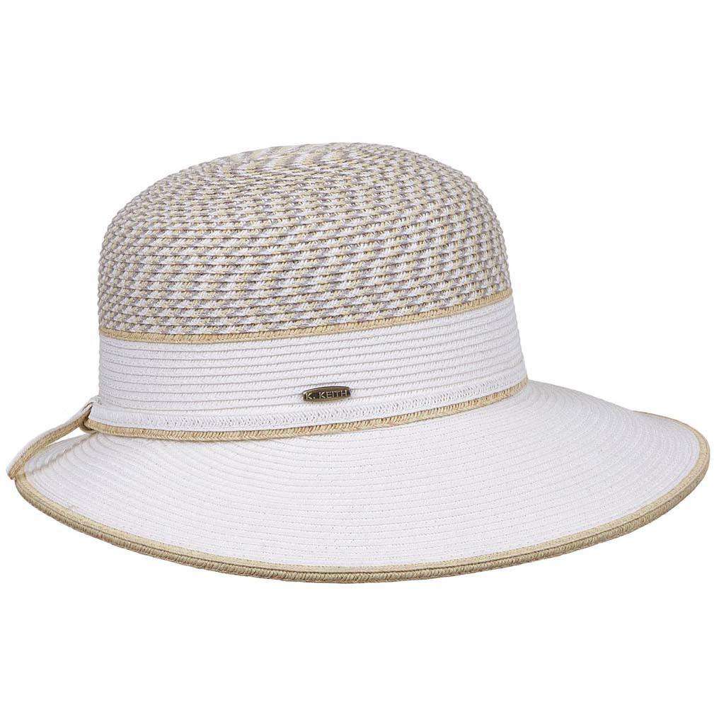 Narrowing Brim Two Tone Sun Hat - Karen Keith — SetarTrading Hats