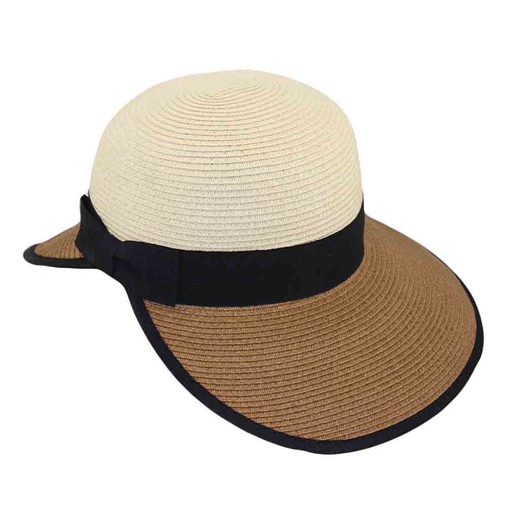 Two Tone Backless Facesaver Sun Hat - Jeanne Simmons — SetarTrading Hats