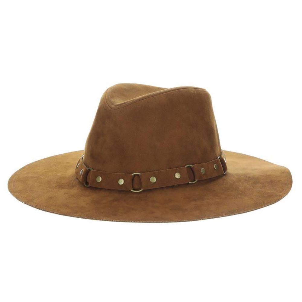 Vegan Leather Rancher Hat with Studs and Rings - Scala Hats ...