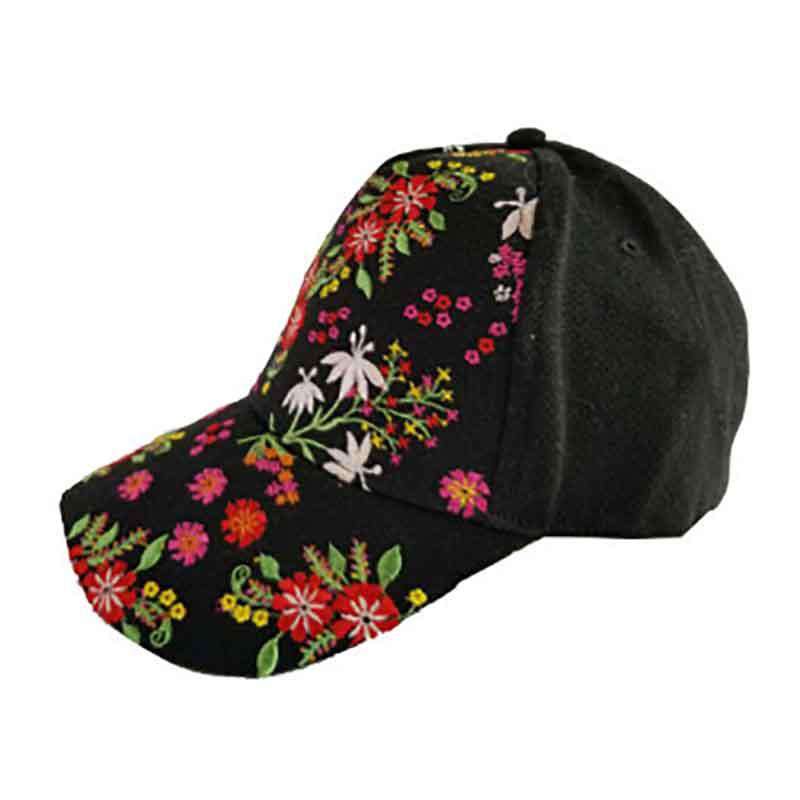 Flower Motif Embroidered Baseball Cap — SetarTrading Hats
