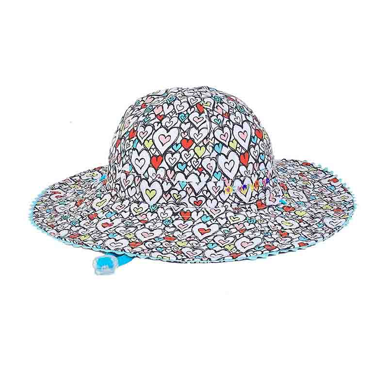 Girls Reversible Heart Print Cotton Bucket Hat - Sunny Dayz Hat ...