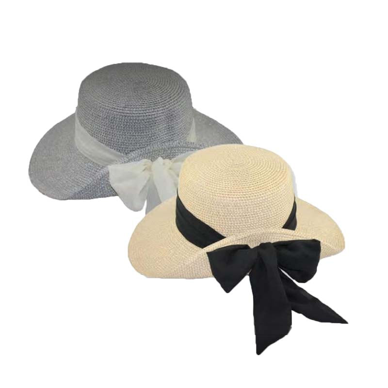 Metallic Braid Summer Hat with Pinned Up Back - Jeanne Simmons Hats ...