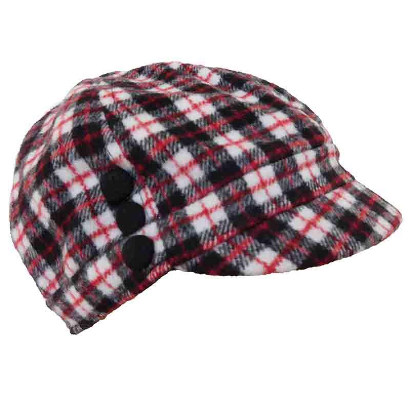 Plaid Wool Fleece Jockey Cap for Women — SetarTrading Hats