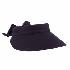 Large Round Linen Sun Visor with Bow - Scala Hats — SetarTrading Hats