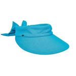 Large Round Linen Sun Visor with Bow - Scala Hats — SetarTrading Hats