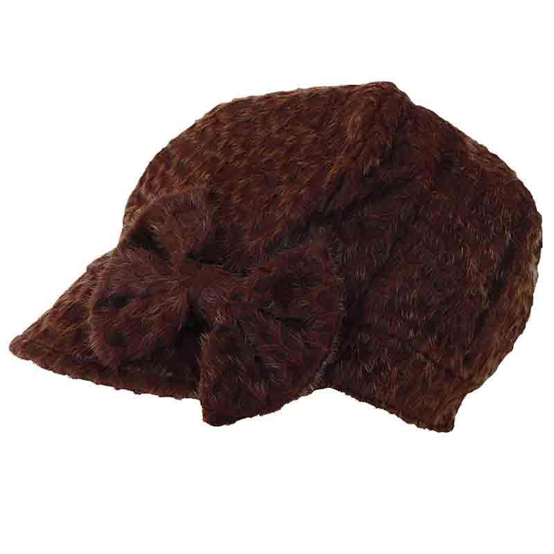 Shaggy Jockey Cap with Bow by JSA — SetarTrading Hats
