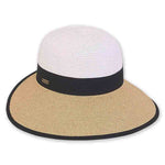 Two Tone Straw Backless Facesaver Hat - Sun 'N' Sand Hats ...