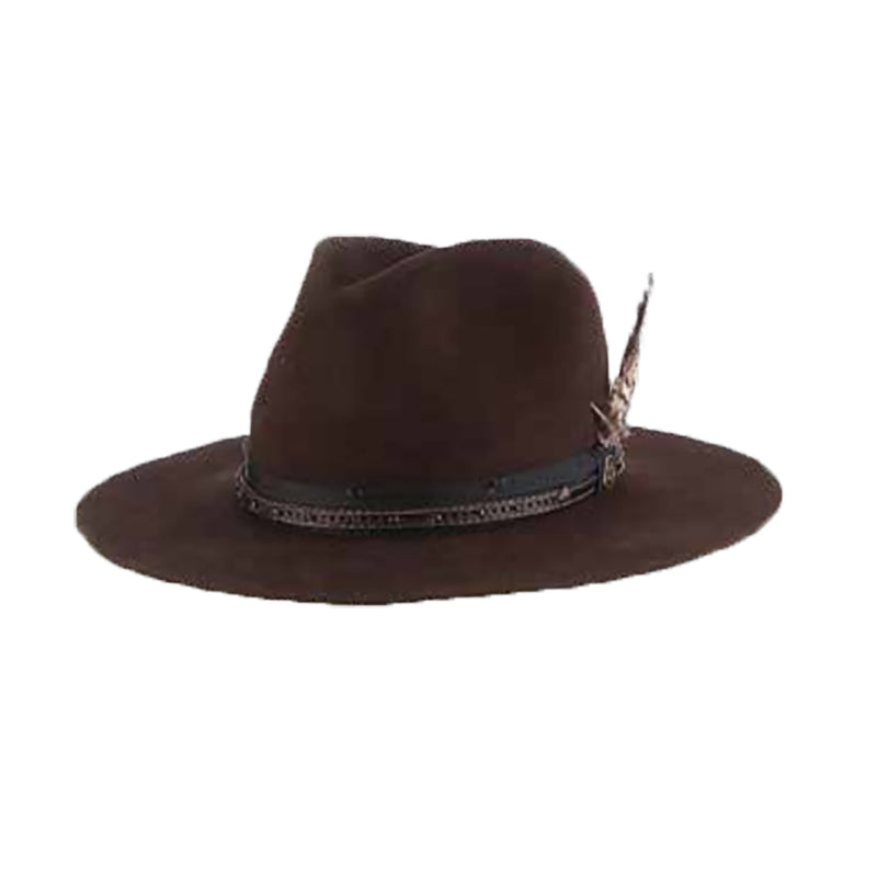 Folk Distressed Look Wool Felt Western Hat - Biltmore Hats ...